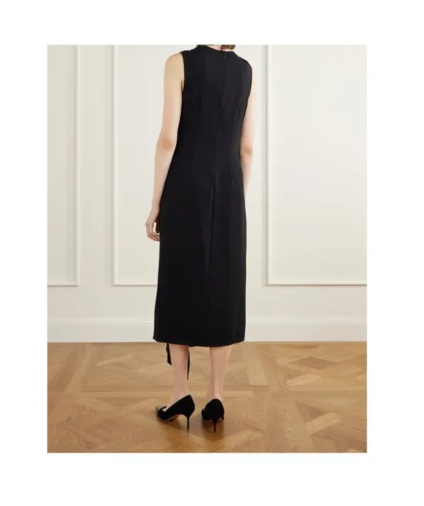 Veronica Beard Freja Draped Crepe-blend Midi Dress