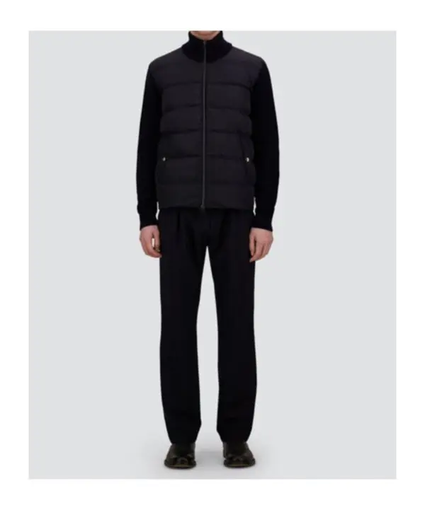 Herno Down Jacket With Knitted Sleeves