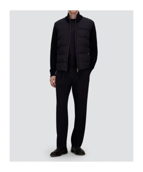 Herno Down Jacket With Knitted Sleeves
