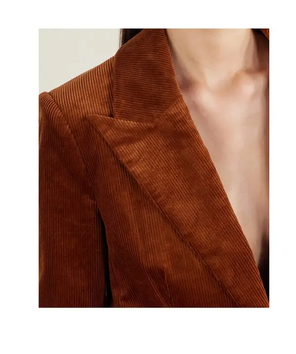 Veronica Beard Livvy Dickey Cotton-blend Corduroy Blazer - Wine Red