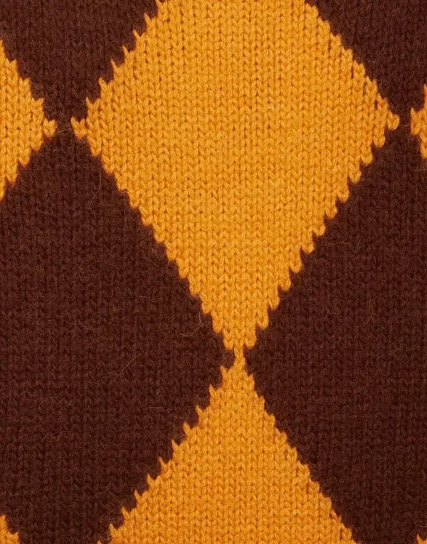 La DoubleJ Argyle Roll-neck Jumper