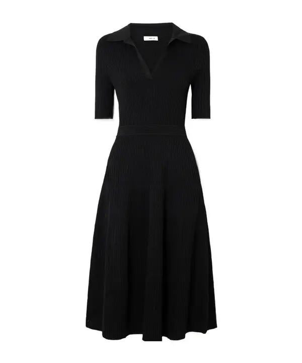 Simkhai Pati Polo-collar Midi Dress - Black