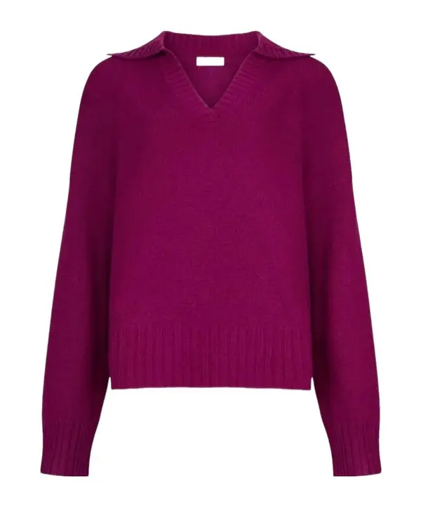 Liu Jo V-neck Collared Jumper - Purple