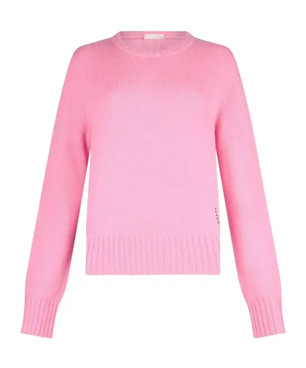 Liu Jo Ribbed Openwork Logo Sweater