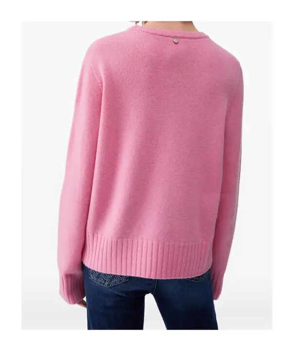 Liu Jo Ribbed Openwork Logo Sweater