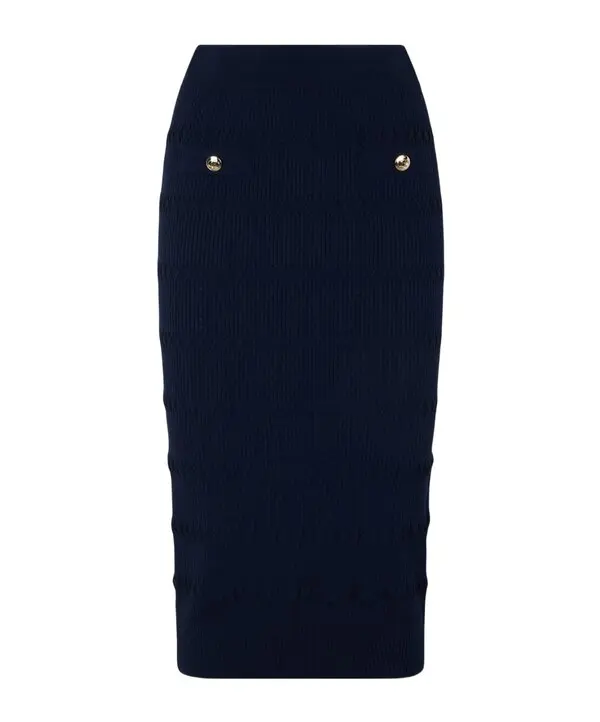 Liu Jo Mid-length Knitted Skirt - Dark Blue