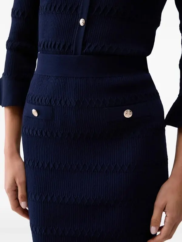 Liu Jo Mid-length Knitted Skirt - Dark Blue
