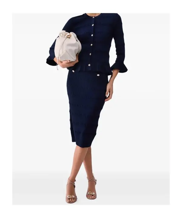 Liu Jo Mid-length Knitted Skirt - Dark Blue
