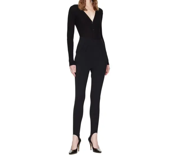 MUGLER Knitted Button-front Bodysuit