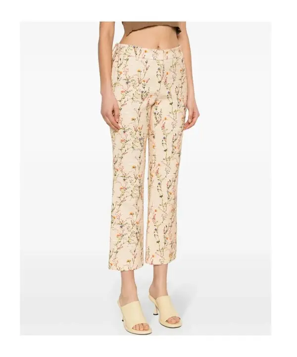 La DoubleJ 24/7 Floral Straight-leg Trousers