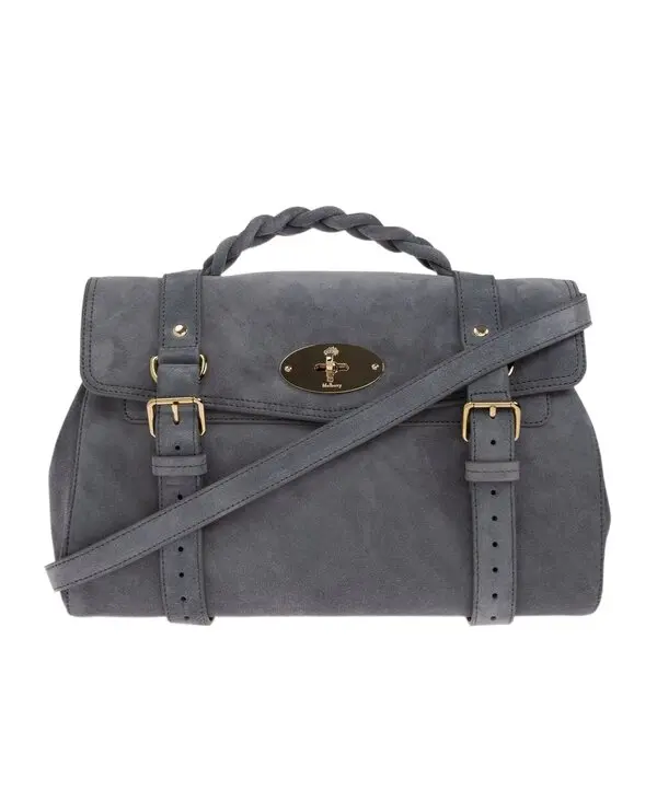 Mulberry Alexa Suede Shoulder Bag - Fog Grey
