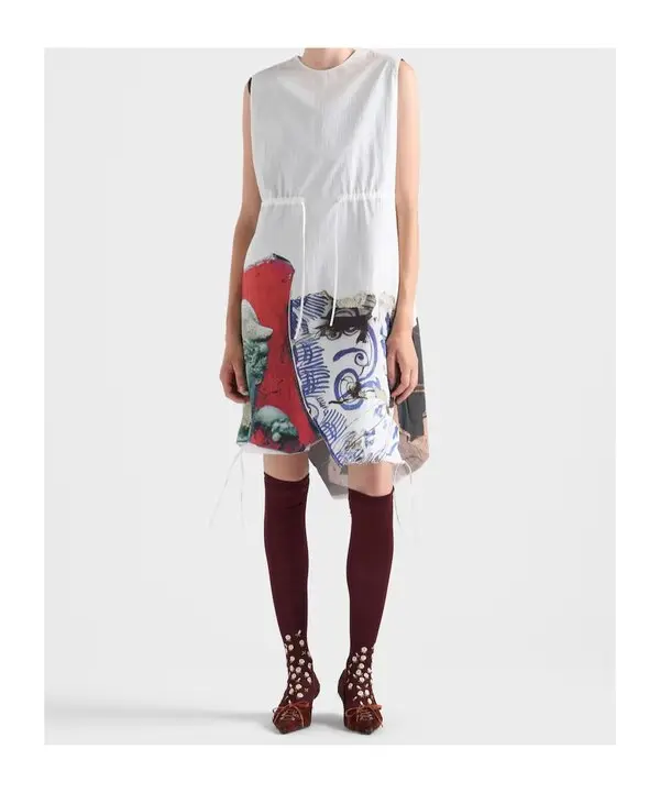 Prada Printed Compact Fabric Dress