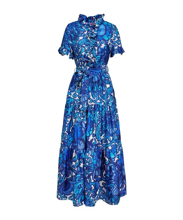 La DoubleJ Belted Waist Mid-calf Length Dress
