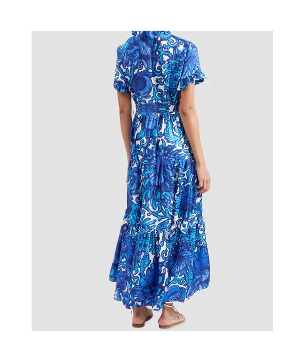 La DoubleJ Belted Waist Mid-calf Length Dress