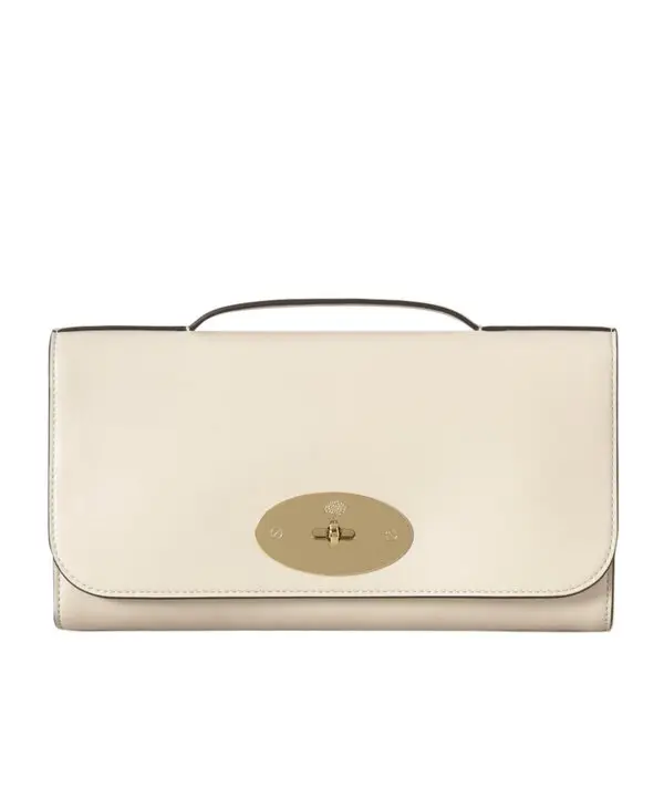 Mulberry Twist Block Foldover Top Clutch Bag