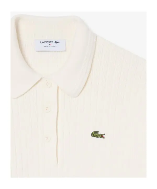 Lacoste Ribbed-knit Long-sleeve Polo Shirt