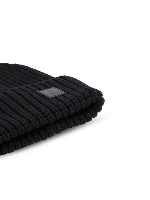 Saint Laurent Logo Patch Beanie