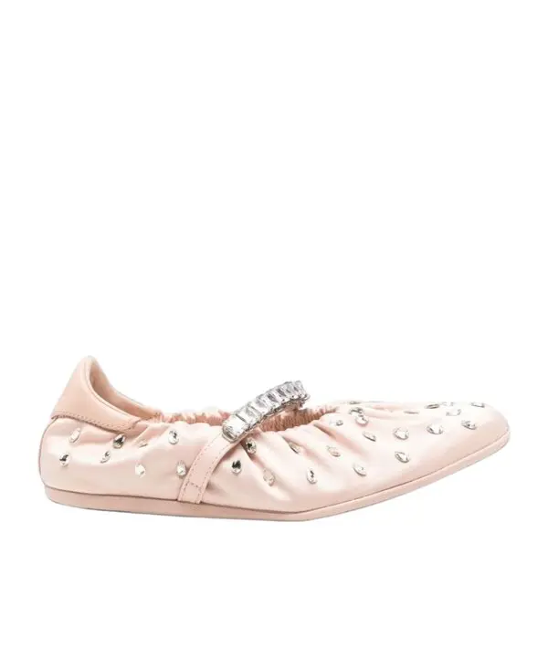 JIMMY CHOO Jade Embellished Ballet Flats - No