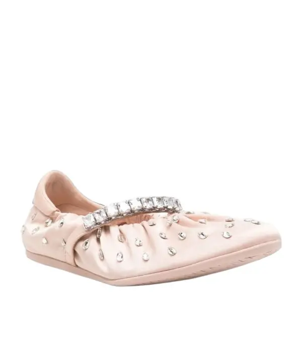 JIMMY CHOO Jade Embellished Ballet Flats