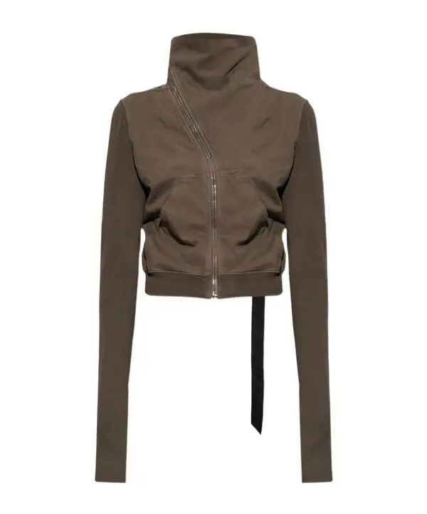 Rick Owens Asymmetric Zip Sweatshirt - Dust