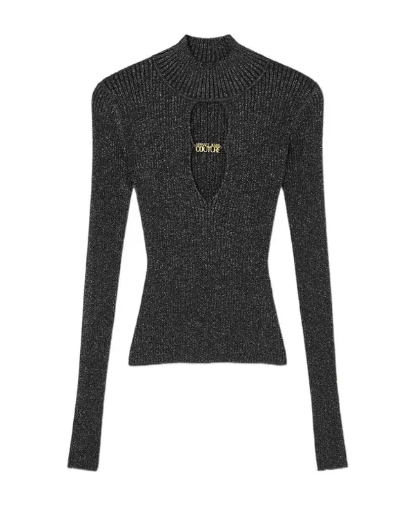Versace High-neck Cut-out Detailed Jumper