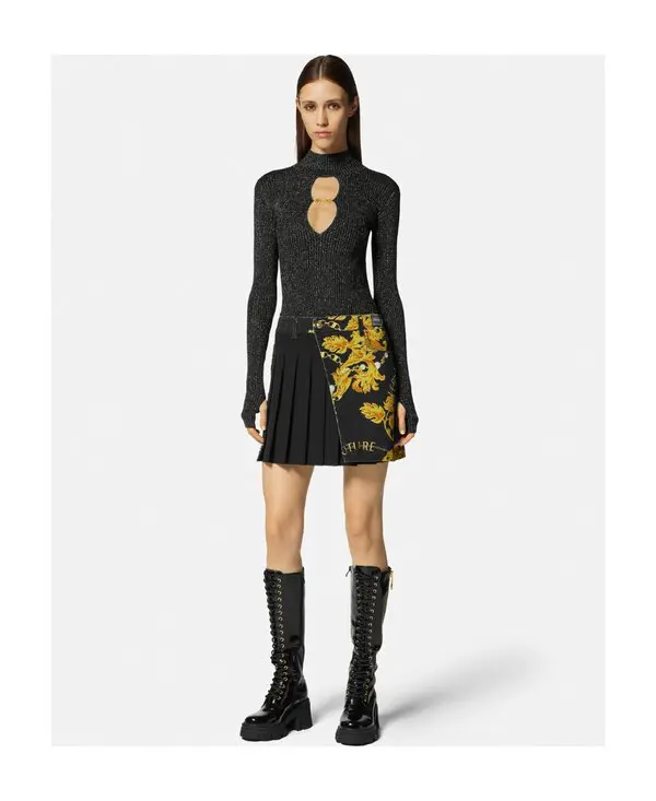 Versace High-neck Cut-out Detailed Jumper