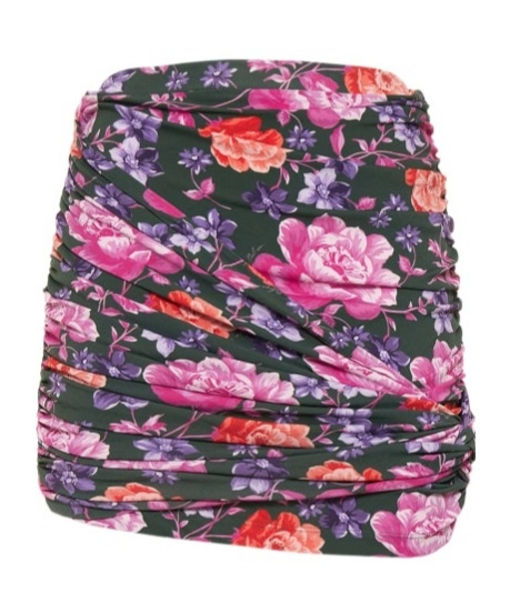 Magda Butrym Exclusive Printed Draped Mini Skirt