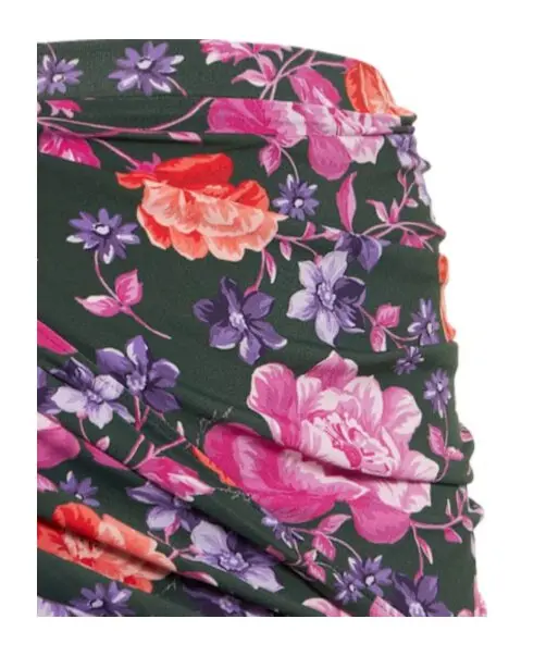 Magda Butrym Exclusive Printed Draped Mini Skirt
