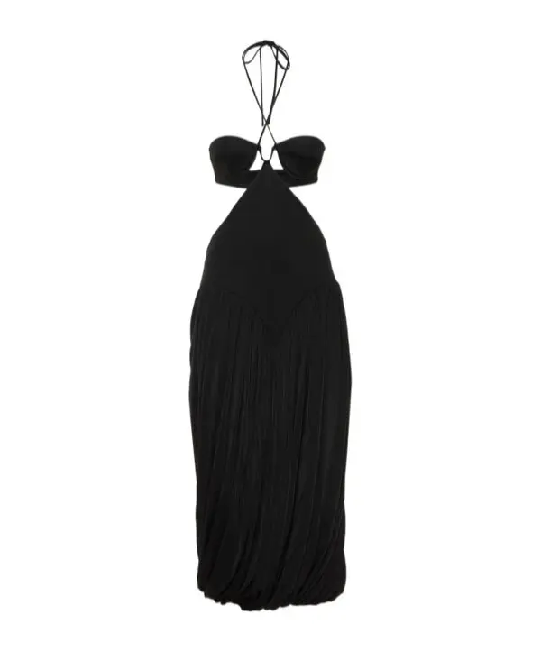 Stella McCartney Bra Top Fluid Balloon Midi Dress