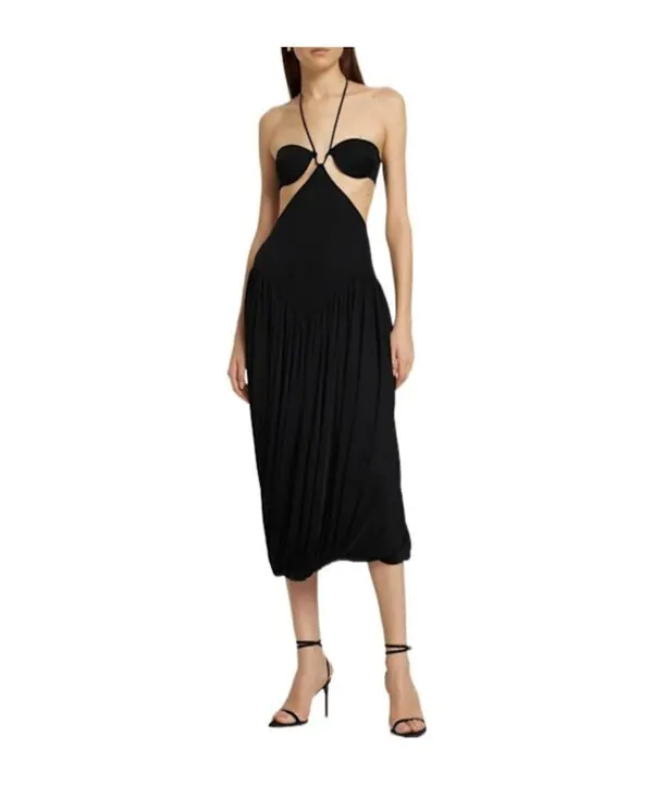 Stella McCartney Bra Top Fluid Balloon Midi Dress