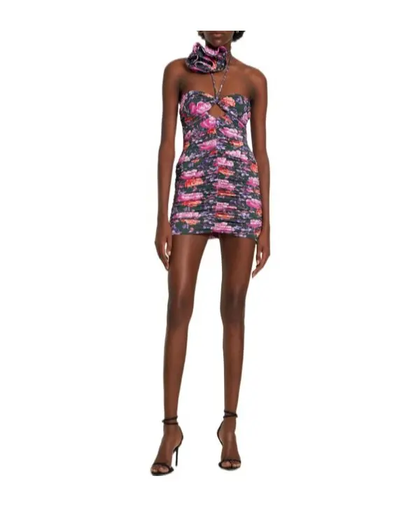 Magda Butrym Exclusive Print Ruched Mini Dress