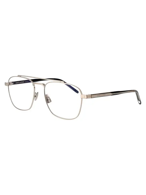 Saint Laurent Double-bridge Square-frame Glasses