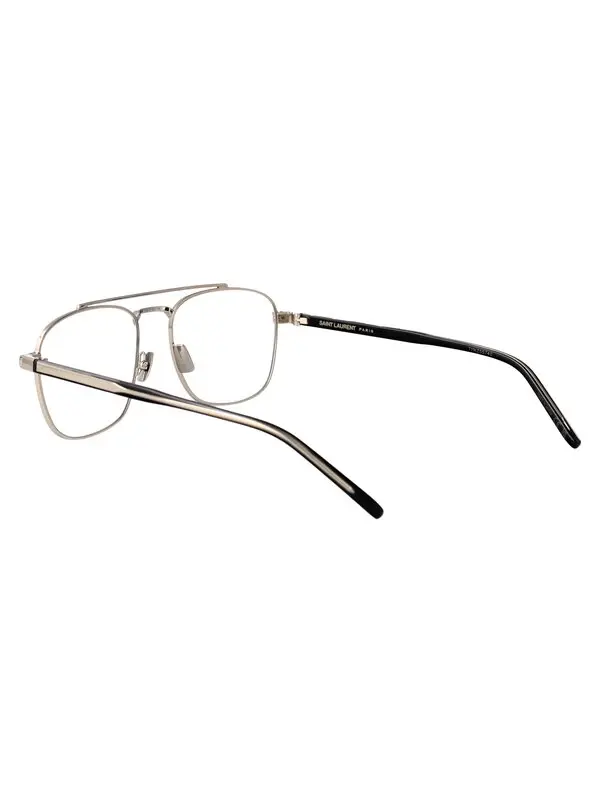Saint Laurent Double-bridge Square-frame Glasses