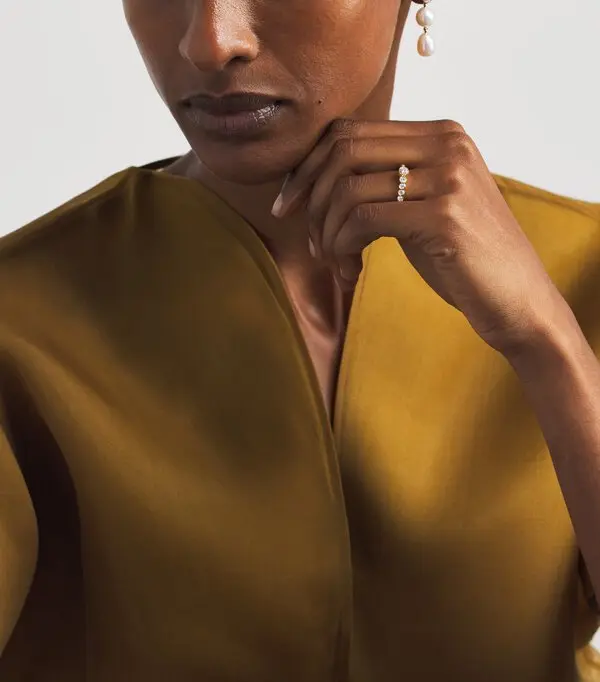 Sophie Bille Brahe Gold And Diamond Ensemble Fiancé Ring