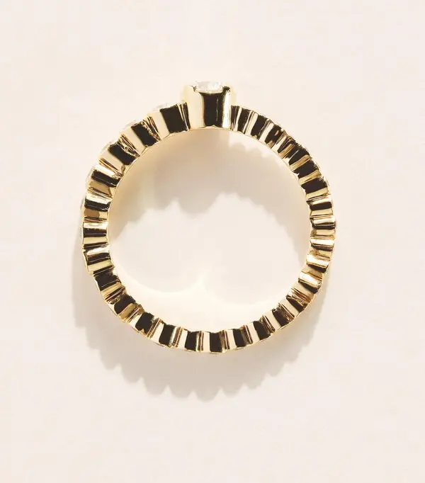 Sophie Bille Brahe Gold And Diamond Ensemble Fiancé Ring