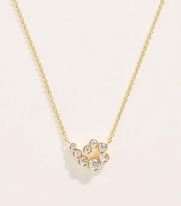 Sophie Bille Brahe Gold And Diamond Lucia Pendant Necklace - Yellow