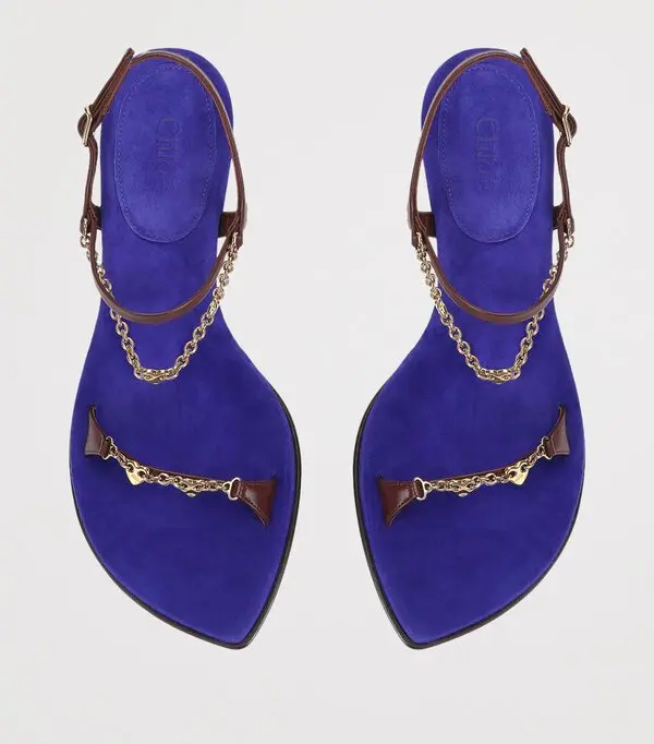 Chloé Suede Zia Heeled Sandals 80