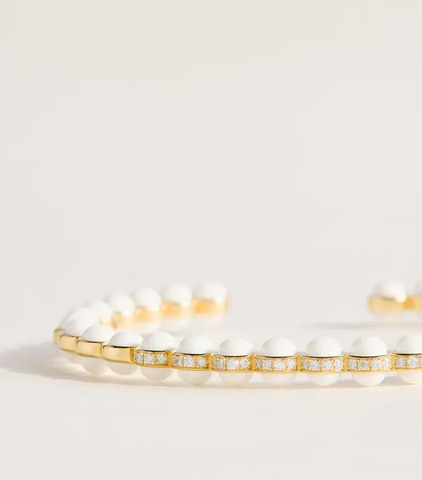 L'ATELIER NAWBAR Small Yellow Diamond And Enamel Atoms Bangle