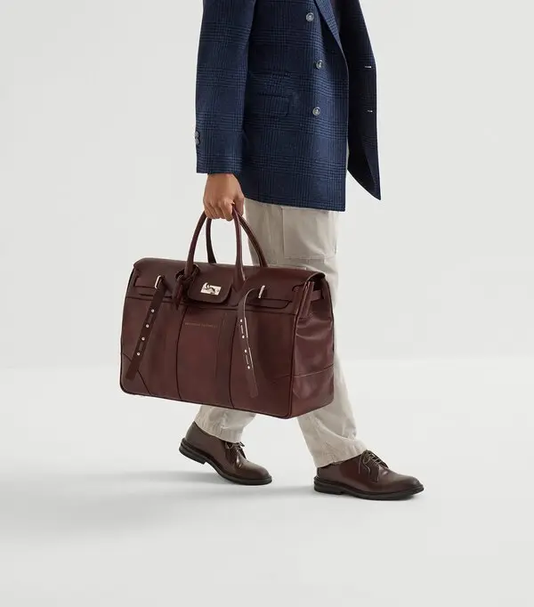 Brunello Cucinelli Leather Country Holdall