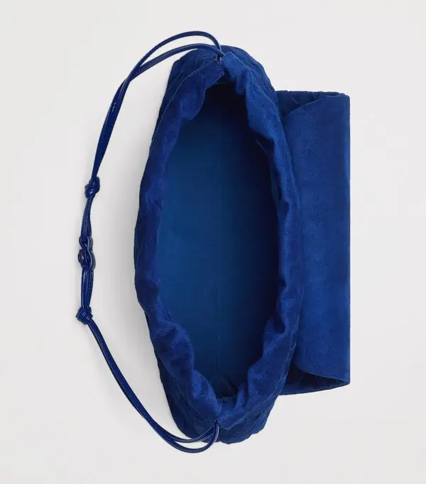 Bottega Veneta Suede Dustbag Giorno Shoulder Bag - Blue