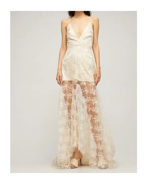 ROTATE BY BIRGER CHRISTENSEN Miley Lace Long Dress