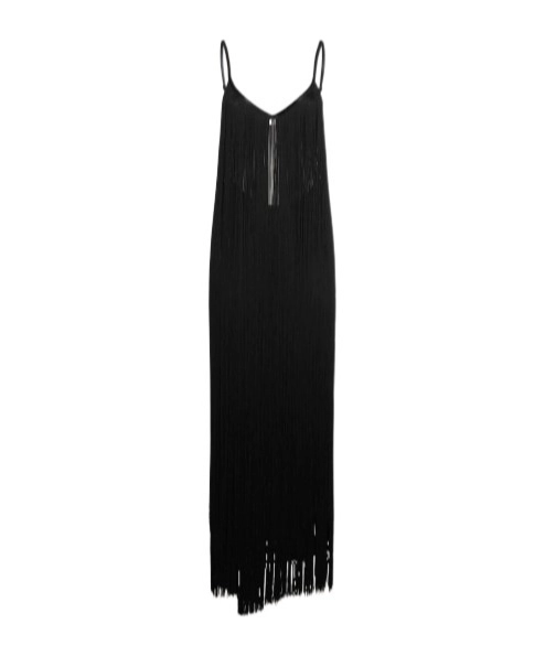 Alexander Wang Tassel Mesh Dress - Black