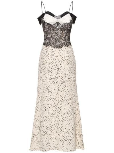 Alessandra Rich Printed Lace Dress