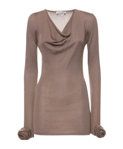 Blumarine Floral Dress - Brown