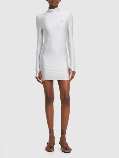Coperni High-necked Long-sleeved Mini Dress