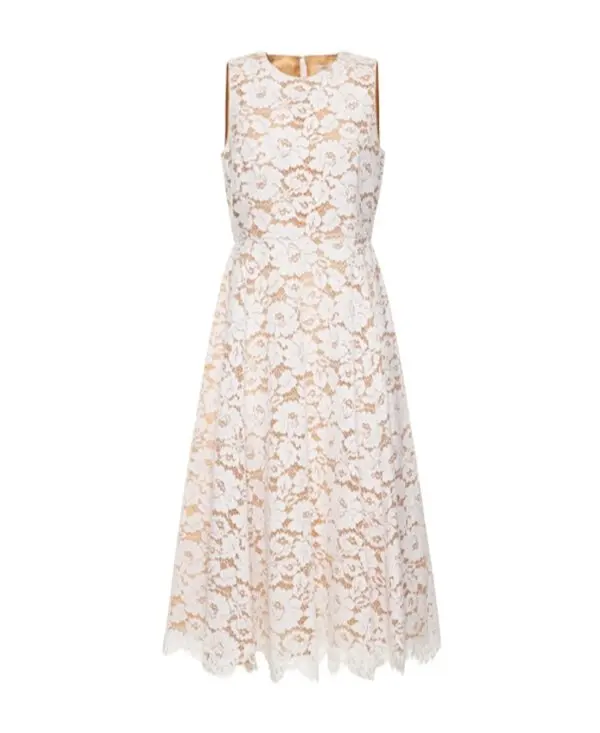 Michael Kors Flower Lace Mid-length Dress