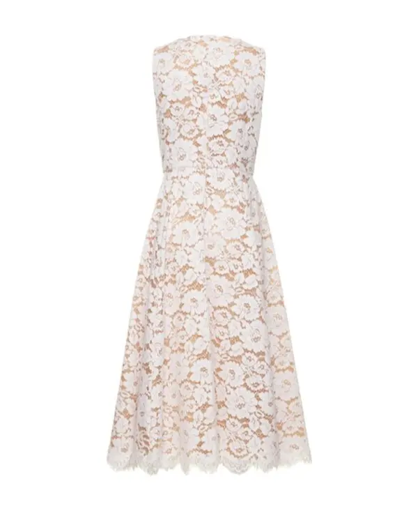 Michael Kors Flower Lace Mid-length Dress