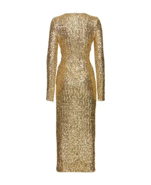 Michael Kors Sequined Pendant Mid-length Dress