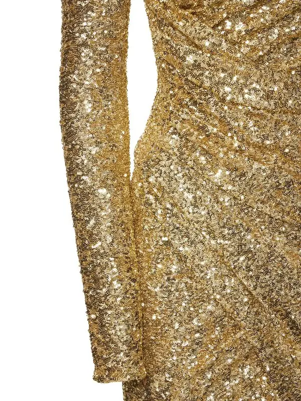 Michael Kors Sequined Pendant Mid-length Dress