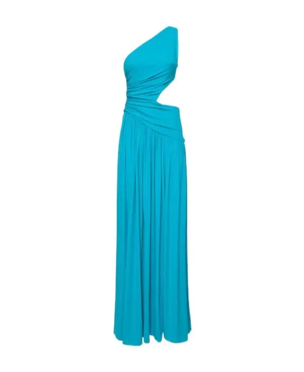 Michael Kors Plain Jersey Matte Hollow Long Dress